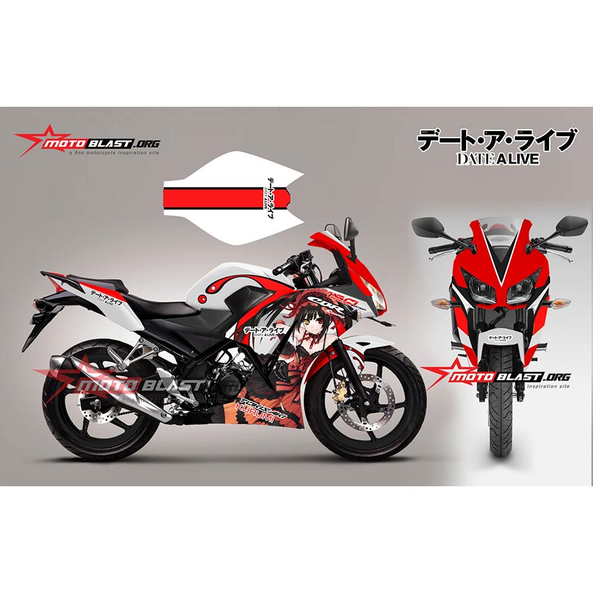Decal Stiker Honda CBR150R Lokal Anime Tokisaki Kurumi - Motoblast.id