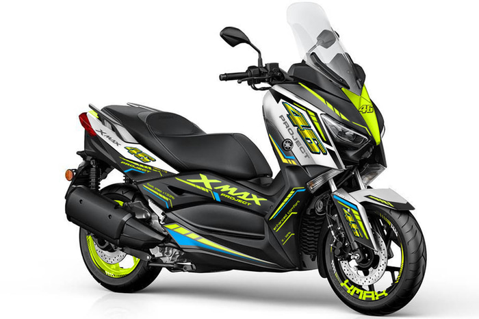 Decal Sticker YAMAHA XMAX 250 LIVERY WHITE VR46 PROJECT FULL BODY ...