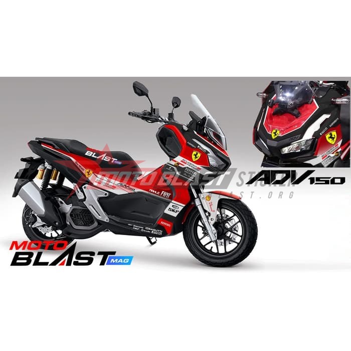 Decal stiker Honda ADV 150 Ferrari FULLBODY - Motoblast.id