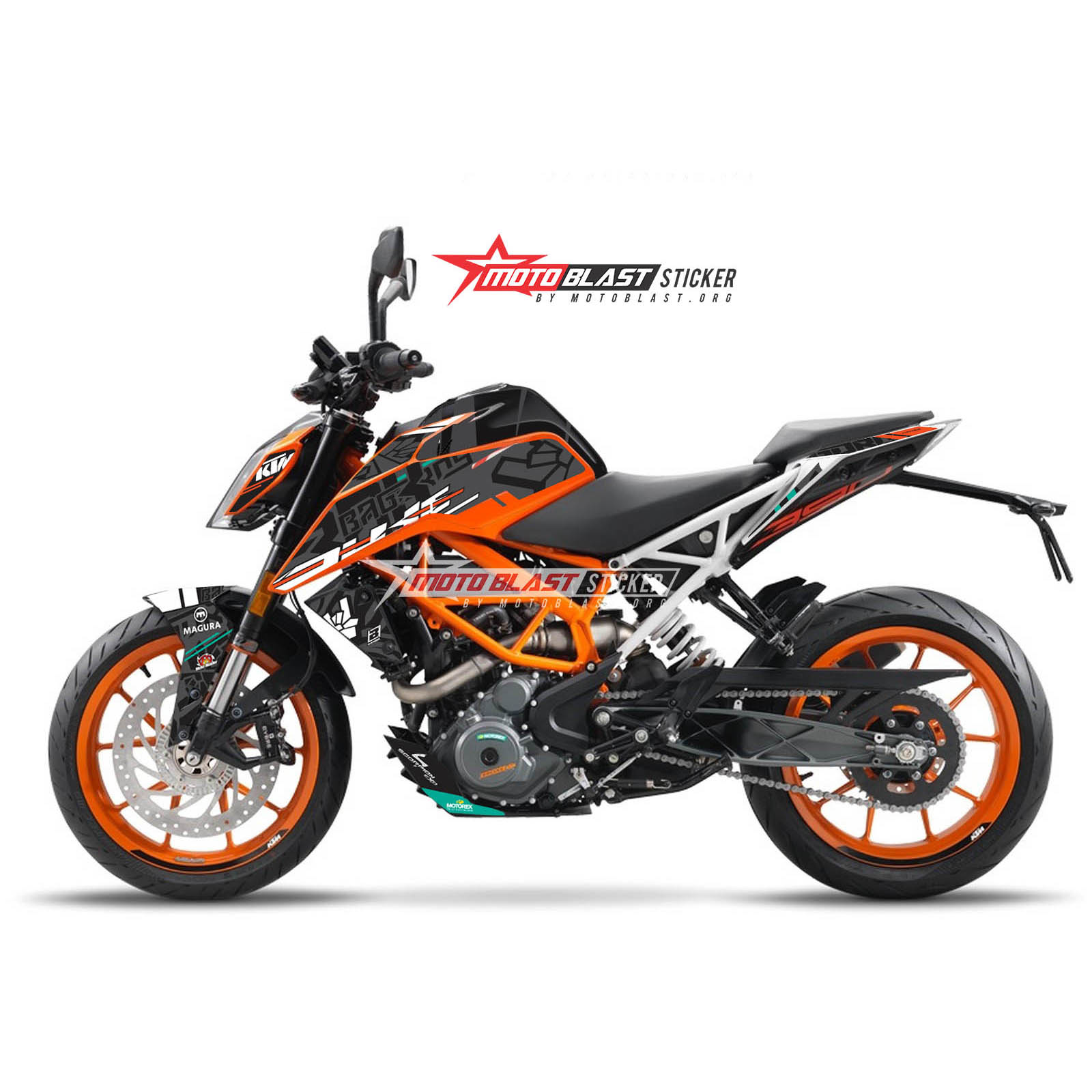 Decal stiker KTM Duke 125 250 390 Rok Bagoros Replica motoblast ...
